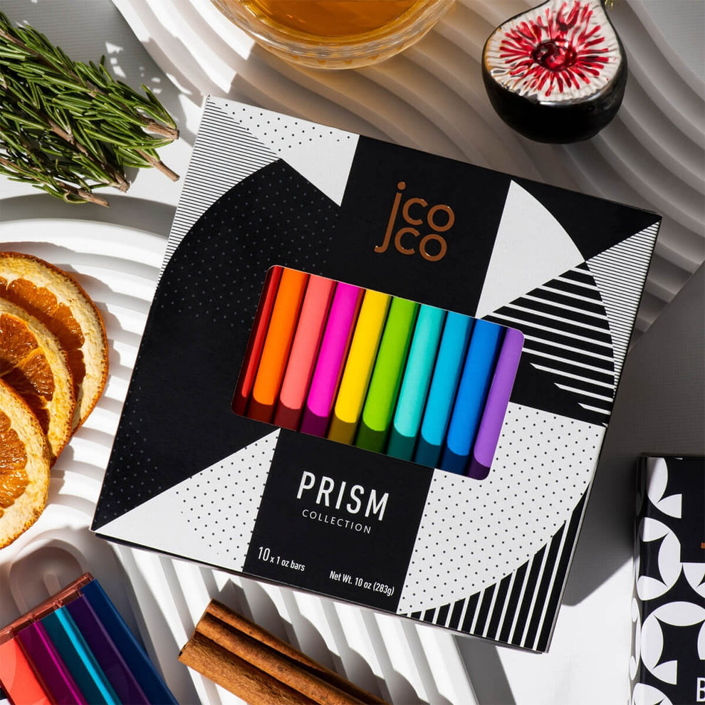 prism chocolate gift box | shop jcoco artisan box of chocolate bars